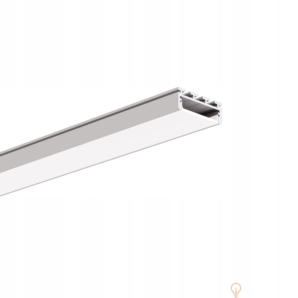 Profil led GIZA 2MB srebrny anodowany + osłona mleczna HS22 | wroled.pl