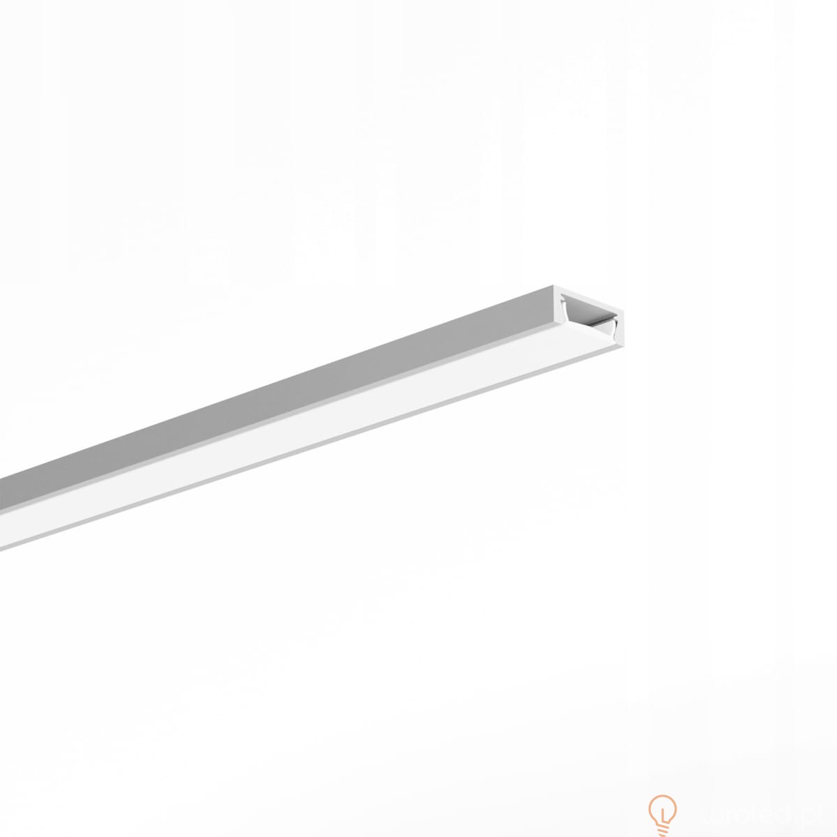 Profil led MICRO-PLUS 2MB srebrny anodowany + osłona mleczna KA-COM ...